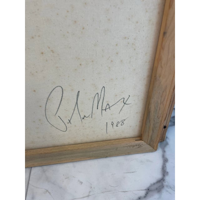 Original Patricia Max Portrait of Woman Wearing Halston Dress Painting ...