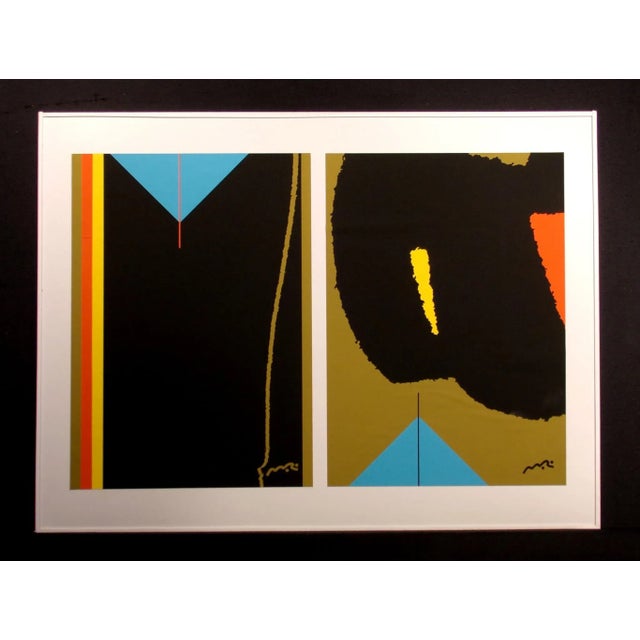 1980s Matthew Ruddy "Blue Pyramid 2" Original Paper Collage | Chairish