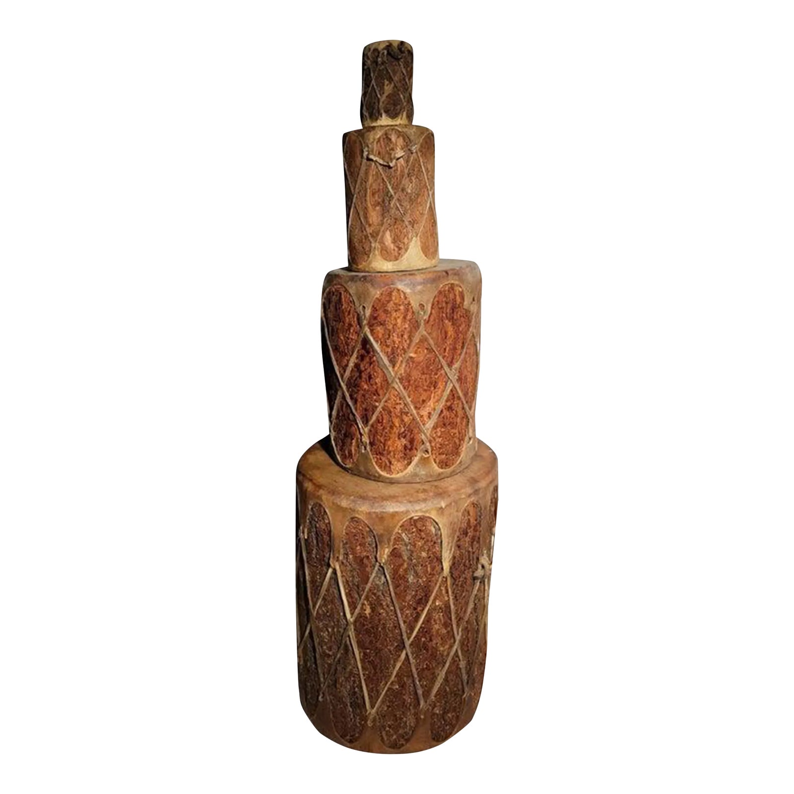 Collection of Four Pueblo Ceremonial Indian Drums | Chairish