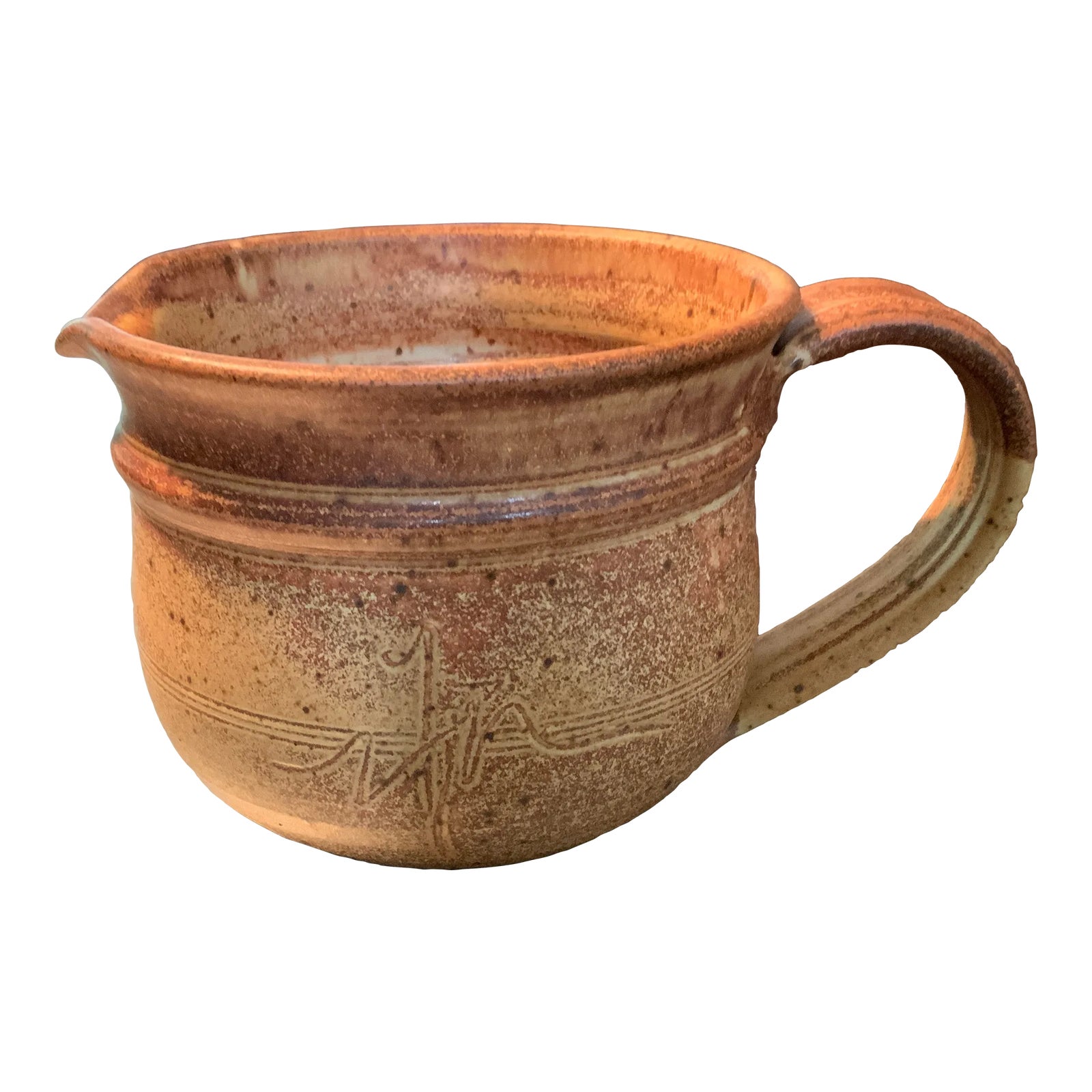 Vintage Chris Davis Medium Functional Pottery Pitcher | Chairish