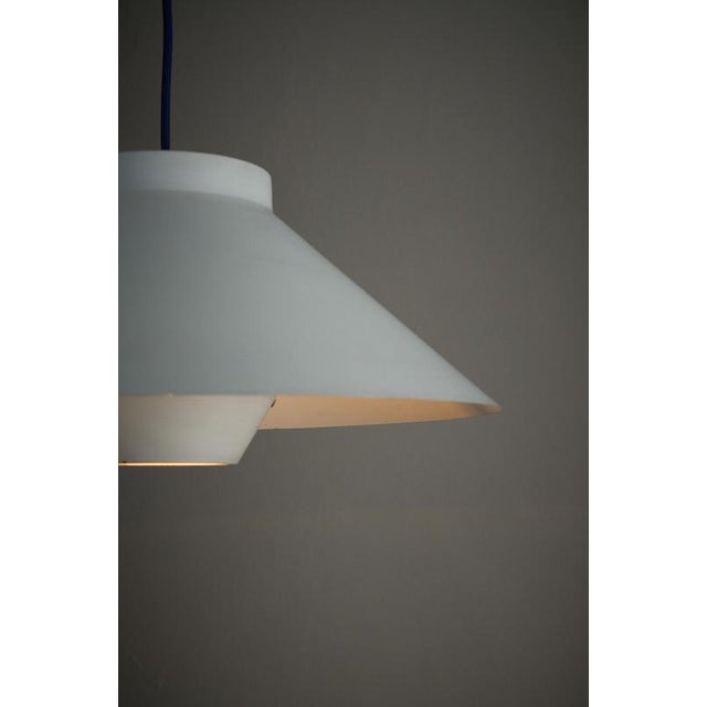 White Conical Pendant with Anti-Glare System, 1970s | Chairish