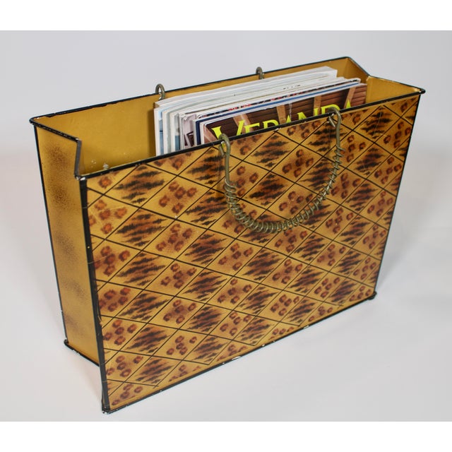 Vintage Mid Century Modern Purse Magzine Holder | Chairish