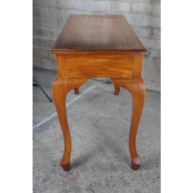 20th Century Solid Mahogany Queen Anne Style Console Table Vanity ...