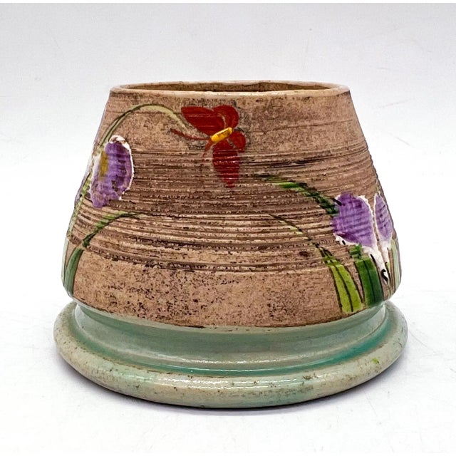 Vintage Pottery Floral Botanical Match Striker/ Holder | Chairish