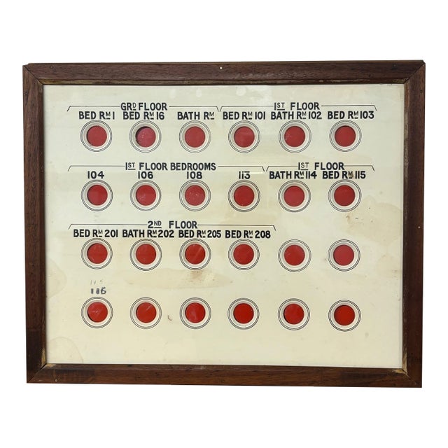 Antique English Hotel Room Call Box | Chairish