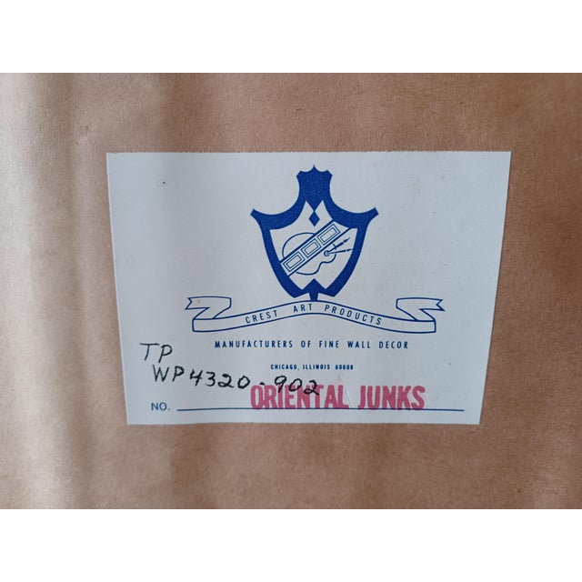 1960's "Oriental Junks" Wall Art by Fran Arnot | Chairish