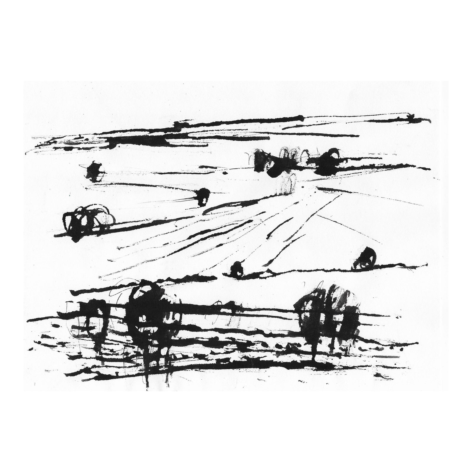 1991 Mark Dorman After the Snow Landscape Painting | Chairish