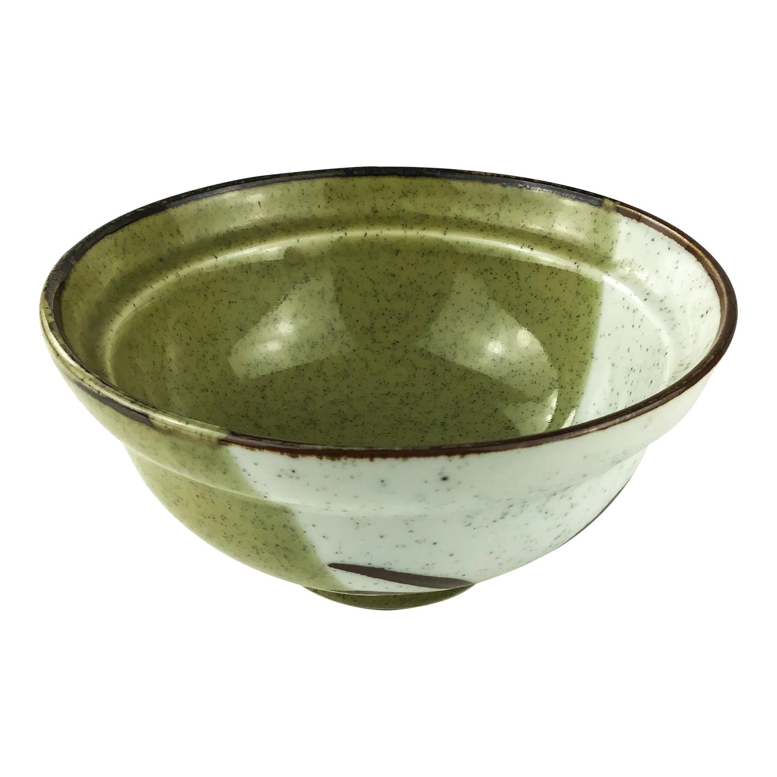 Vintage Stoneware Bowl Artisan Hand Turned Pottery | Chairish