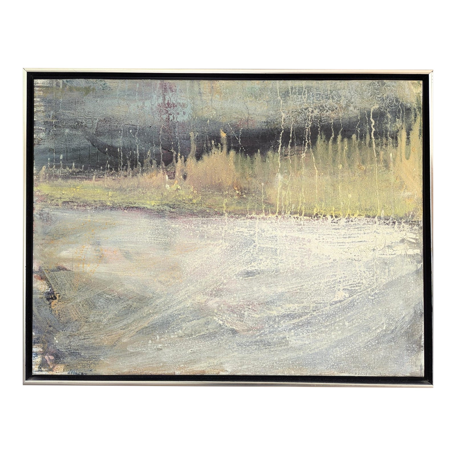 Mid-Century Modern "Rainfall" Vintage Swedish Semi-Abstract Landscape ...