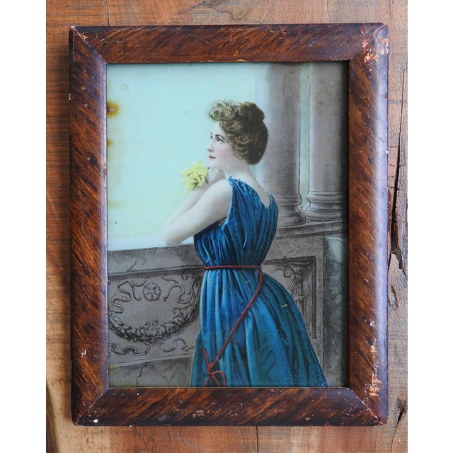Antique Lithograph on Glass Portrait | Chairish