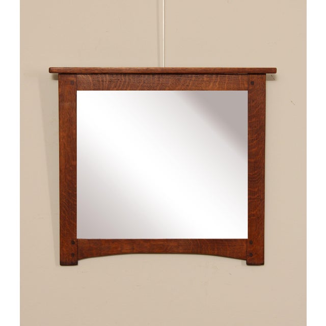 Mission Style Oak Wall Mirror | Chairish