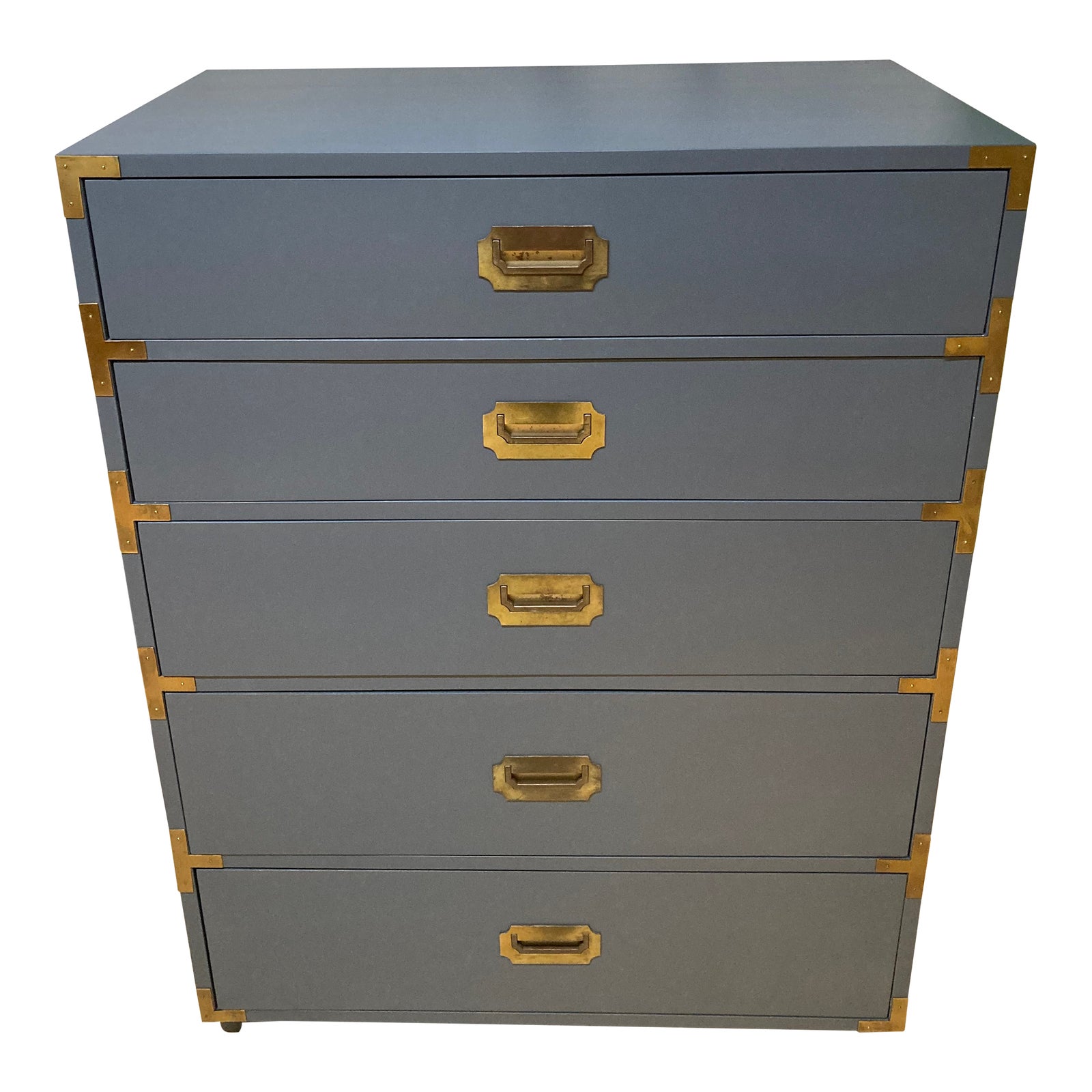 Mid 20th Century Dixie Campaigner Tall Chest of Drawers | Chairish