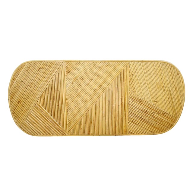 Deco Rattan Stick Console Table | Chairish