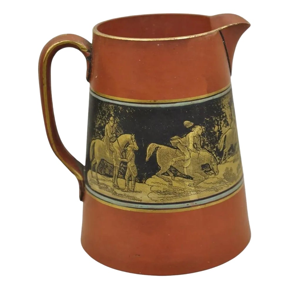 Early 20th Century Prince Albert Edward Prattware Creamer Fox Hunting ...