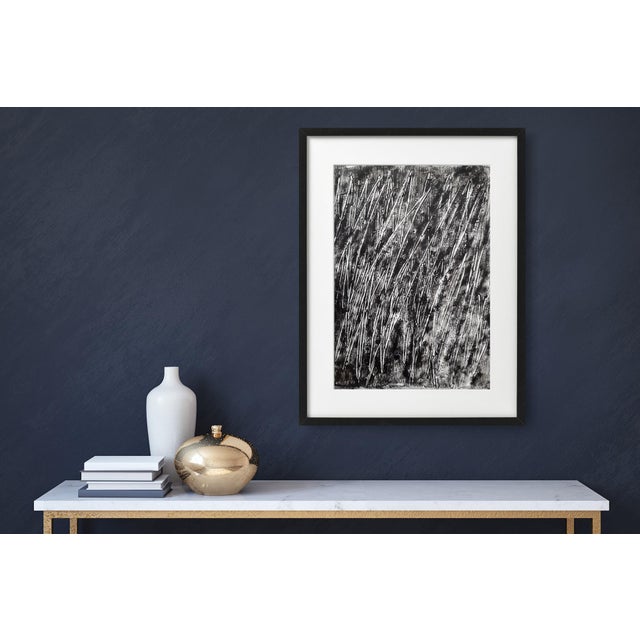 19.6" X 25.5" - Black and White Abstract Original Oil Painting ...