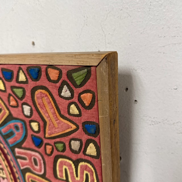 Mola Textile Art Work From San Blas Island, Framed | Chairish