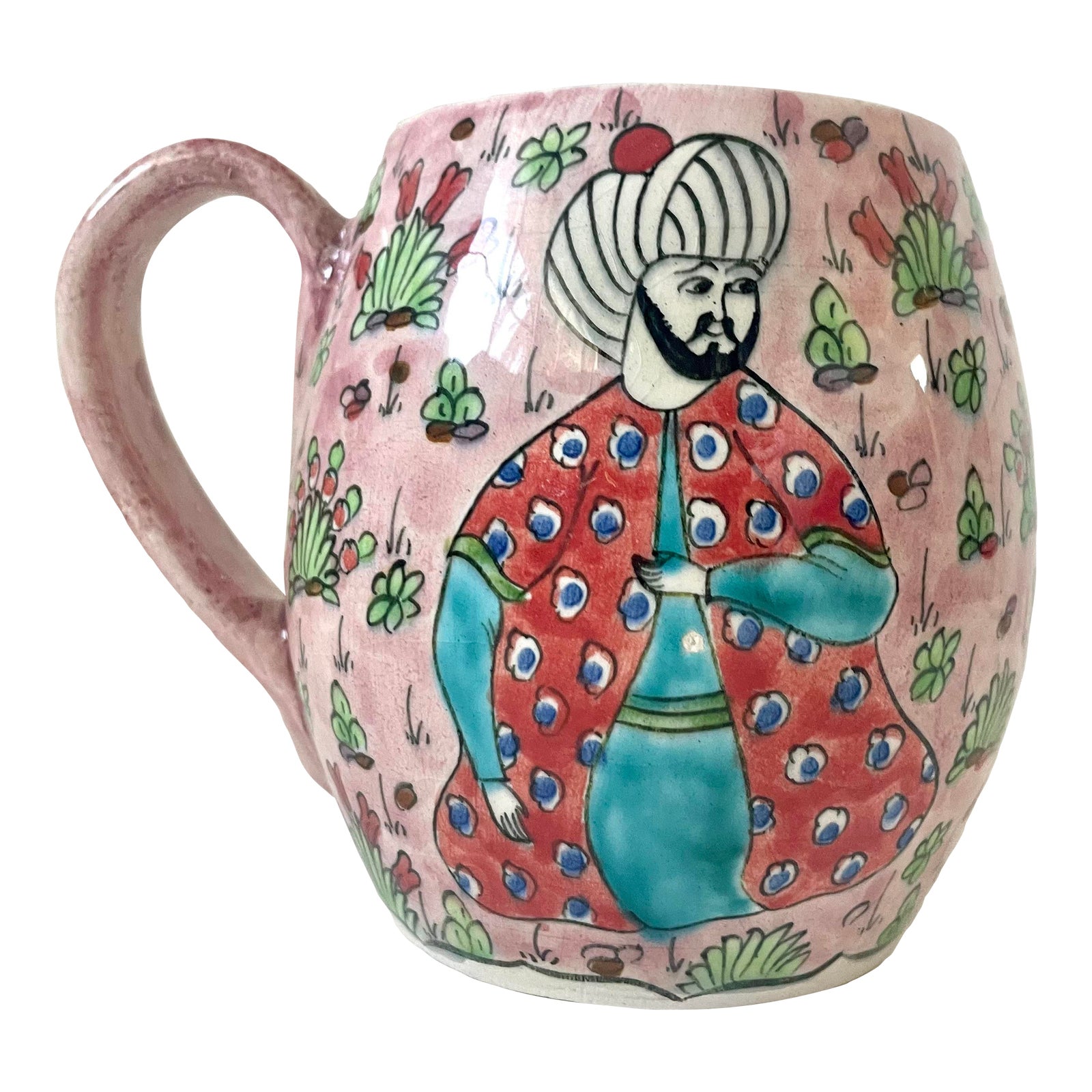 Vintage Hand Painting Turkish Mug by Chez Galip Ananos | Chairish