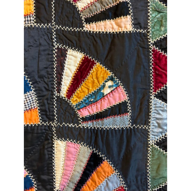 Antique Victorian Handmade Crazy Quilt | Chairish