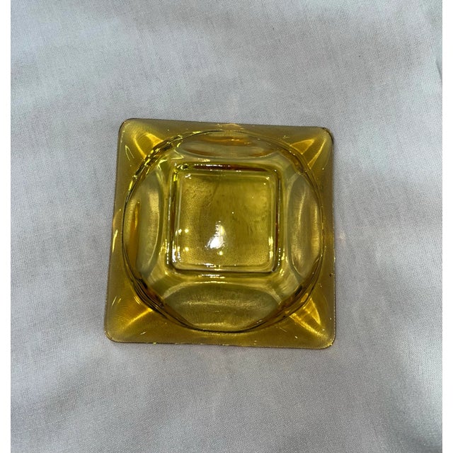 1960s Mid-Century Modern Square Glass Ashtray Catchall | Chairish