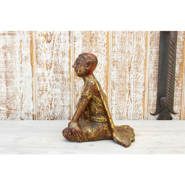 Burmese Sariputra Buddhist Statue | Chairish