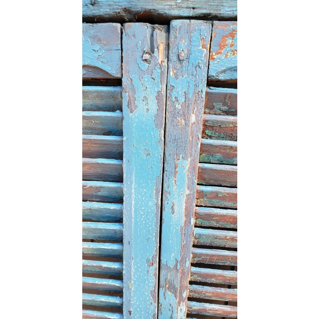 1960s Vintage Moroccan Turquoise Old Window Frame | Chairish