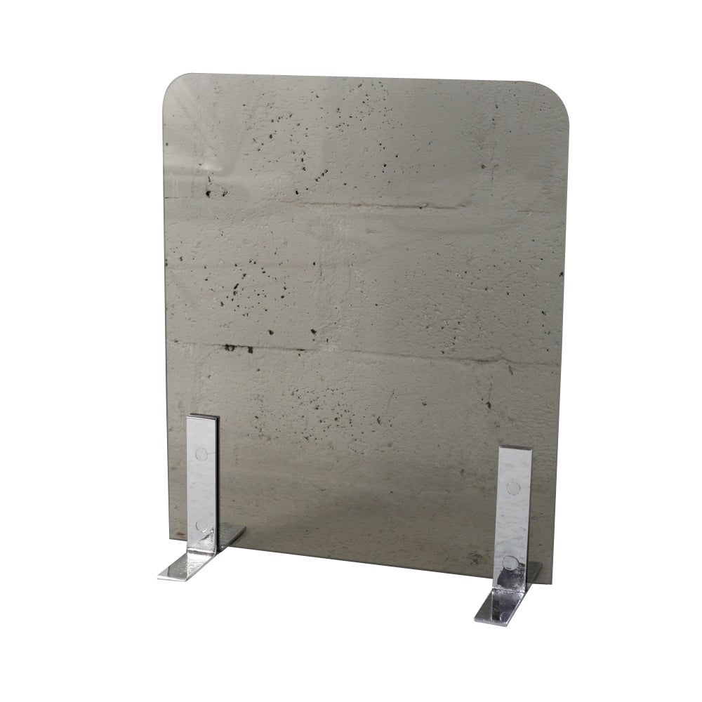 Firewall in Chromed Steel and Smoked Glass from Saint-Gobain, France ...