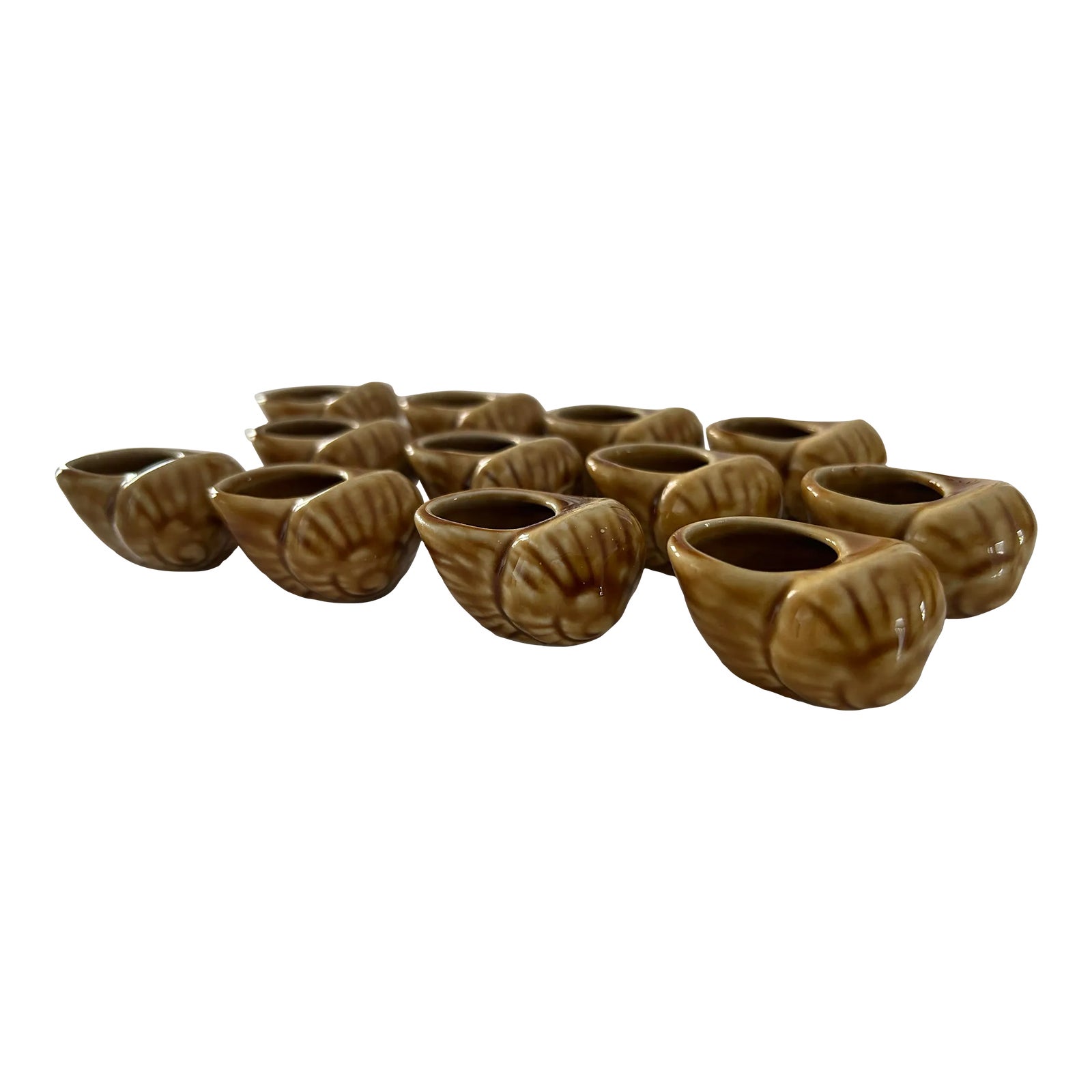 Vintage Ceramic Escargot Pots- Set of 12 | Chairish