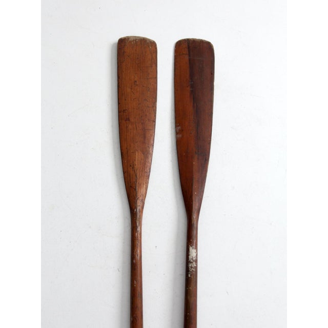 Vintage Wooden Oars Pair | Chairish
