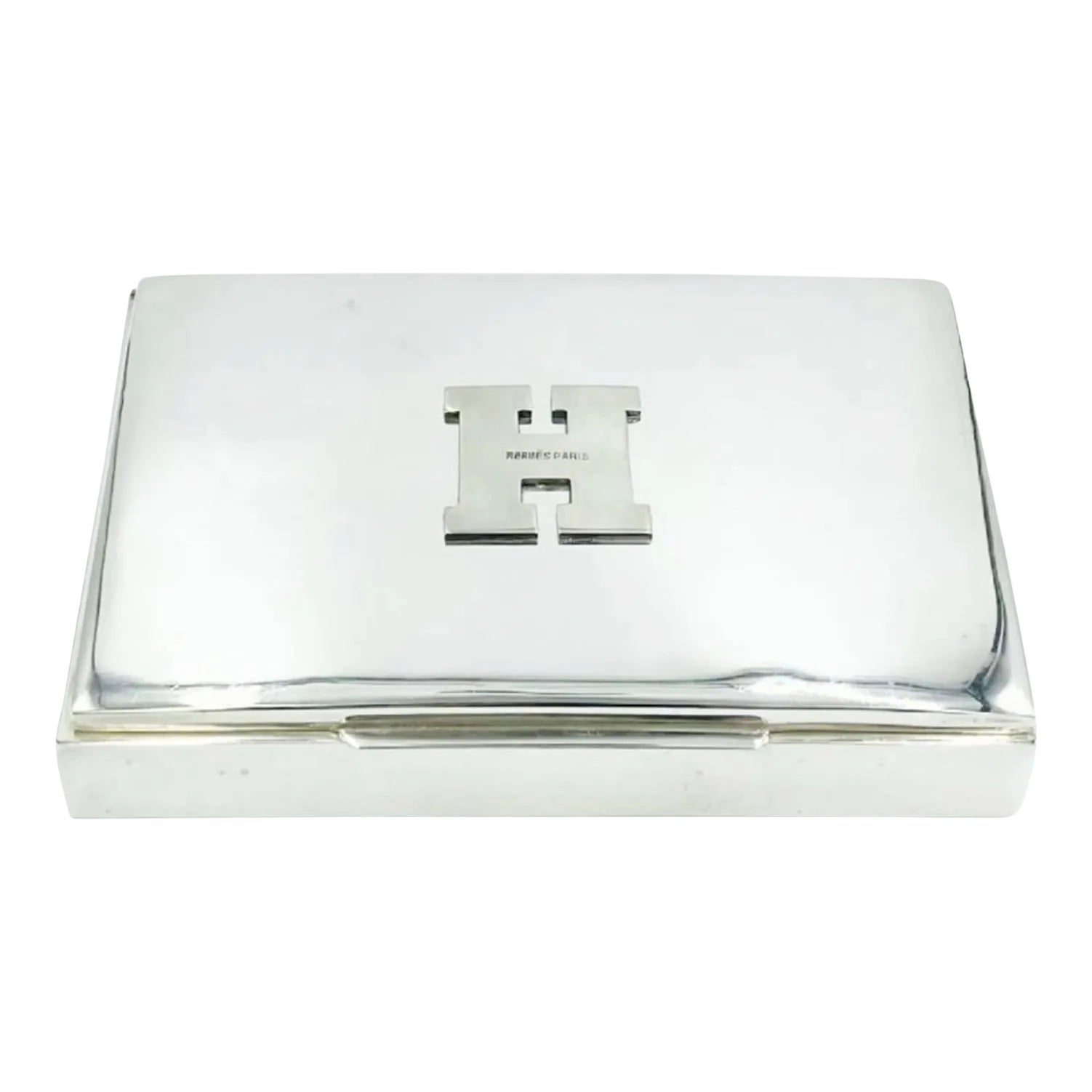 Mid 20th Century Vintage Hermes Paris H Silver Plated Rectangular ...