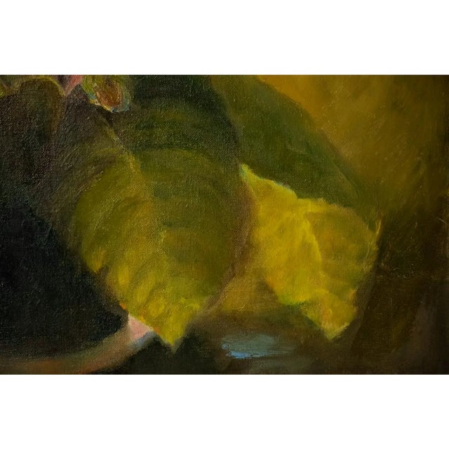 Late 20th Century Marian Ragsdale Original O/C African Violets, Framed ...