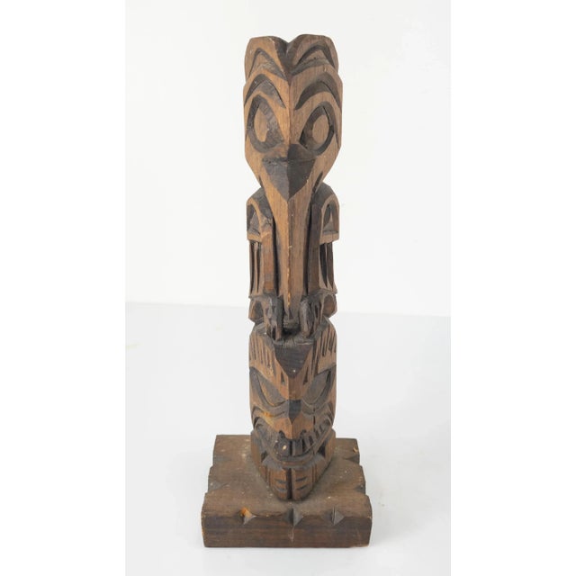 Carved Northwest Coast Native American Indian Totem Pole | Chairish