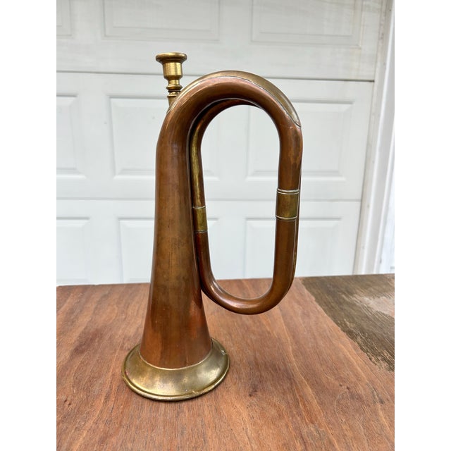 Vintage Copper Bugle | Chairish