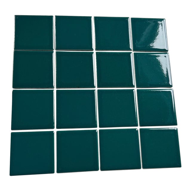 Large Jade Green Vintage Color Tile 1980s Wall Tile, 13 Sq Ft Lot - 13 ...