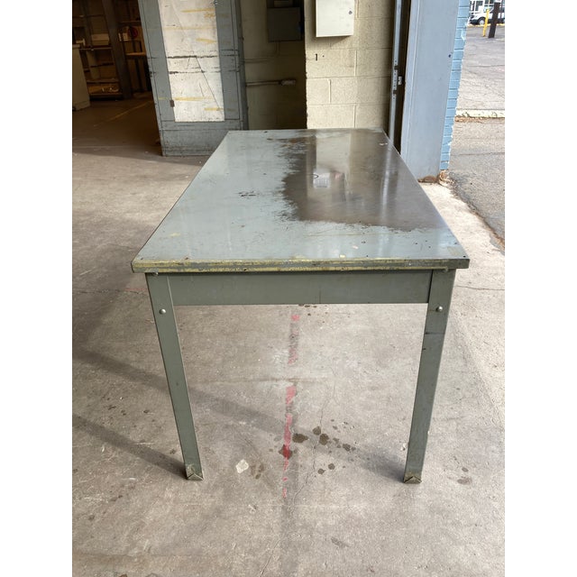 Industrial Steel Work Table Desk by Lyon Metal Products | Chairish