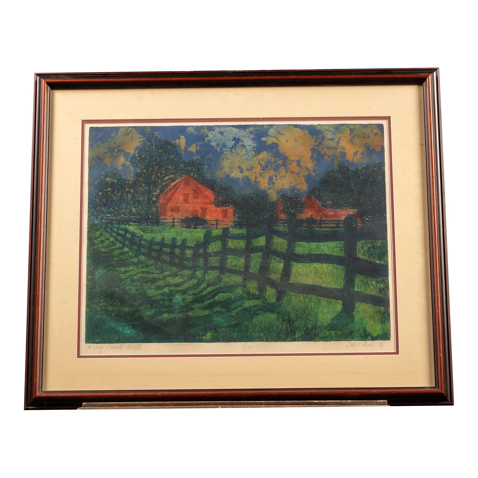 A Very Private World - Color Etching by Dale Osterle, 1986, Signed and ...