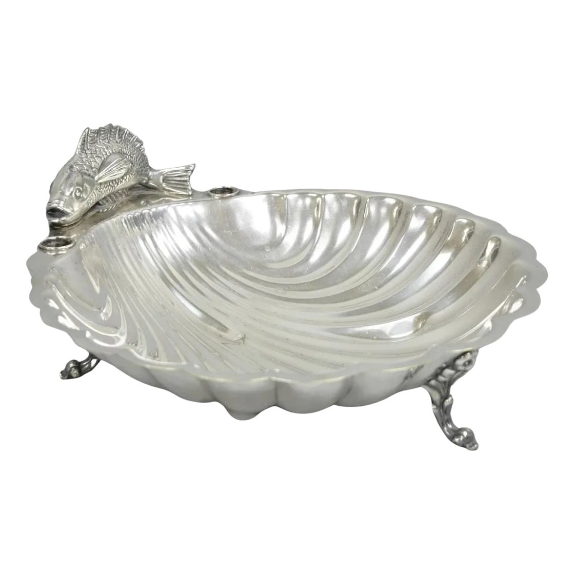 Vintage English Regency Sheffield Silver Plated Fish Clam Shell Serving ...