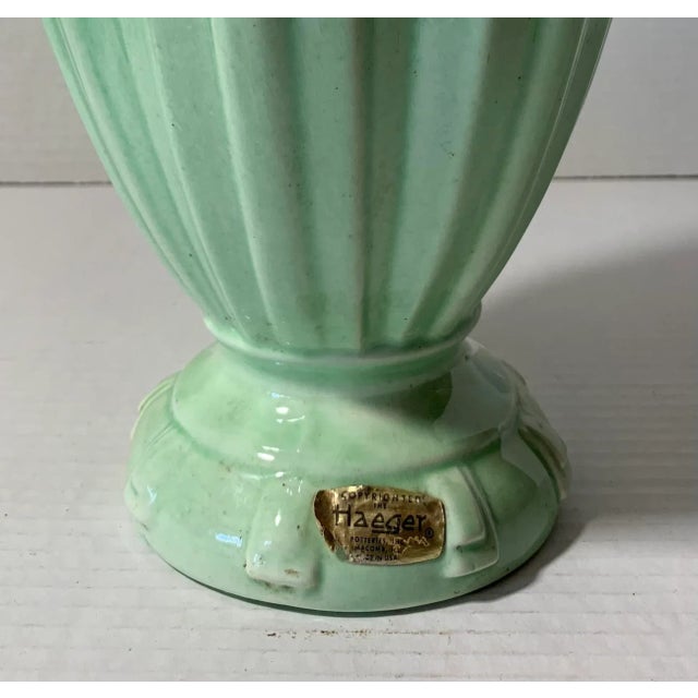 1970s Haeger Green Vase | Chairish