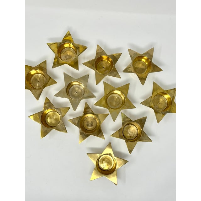Vintage Solid Brass Star Shaped Votive Holder | Chairish