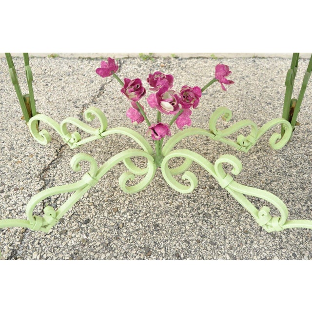 Antique French Art Nouveau Wrought Iron Marble Turtle Top Console ...