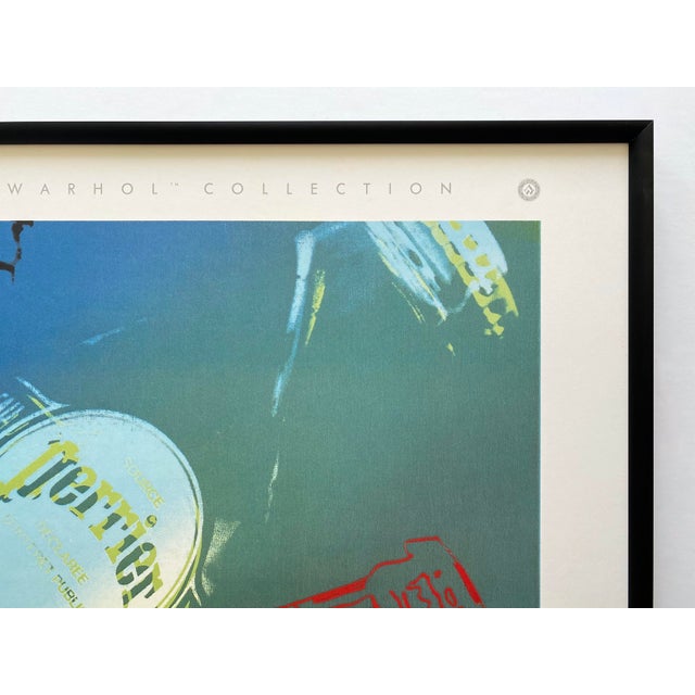 Andy Warhol Estate Vintage 1990 Lithograph Print Framed Large Pop Art Poster " Three Perrier ...