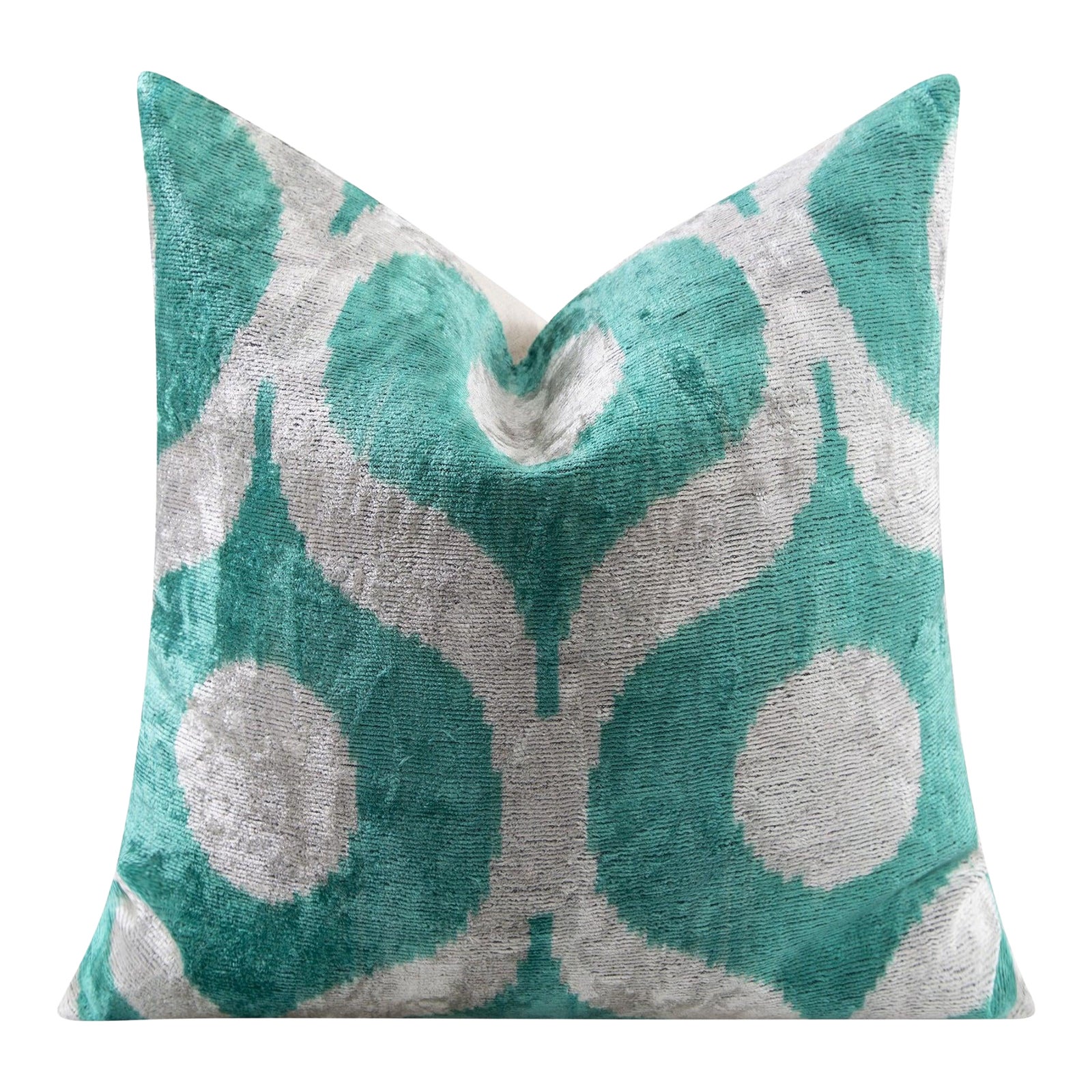 Handmade Velvet Throw Pillow - 16x16 Inches, Naturally Vegetable-Dyed ...