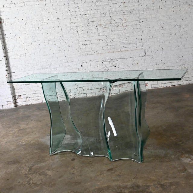 Late 20th Century Modern All Glass Sculptural Sofa or Console Table ...