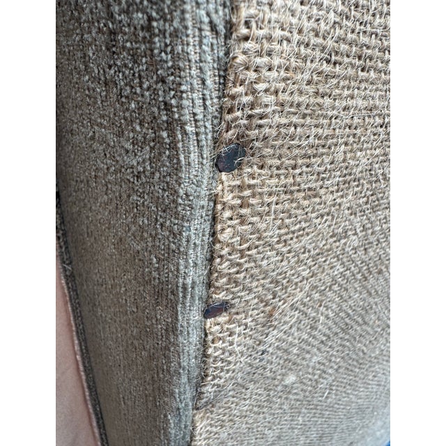 George Smith Standard Arm Style Chair and Ottoman | Chairish