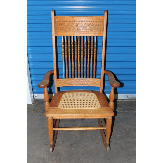 Early 1900s Wood Rocking Chair | Chairish
