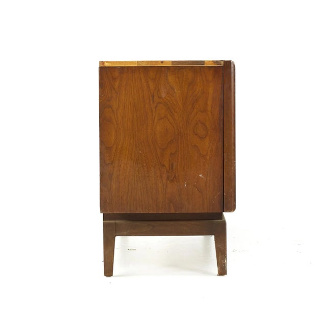 United Diamond Mid Century Walnut Lowboy 9 Drawer Dresser | Chairish
