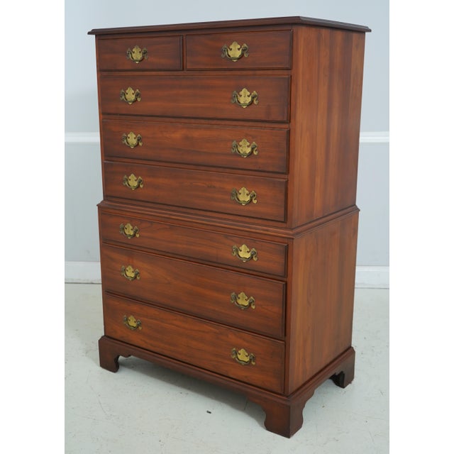 Henkel Harris Cherry Rafferty High Chest of Drawers | Chairish