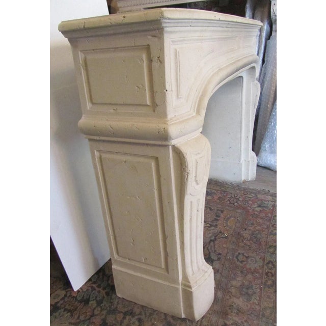1980s Contemporary Louis XIV Style Cast Stone Mantel | Chairish