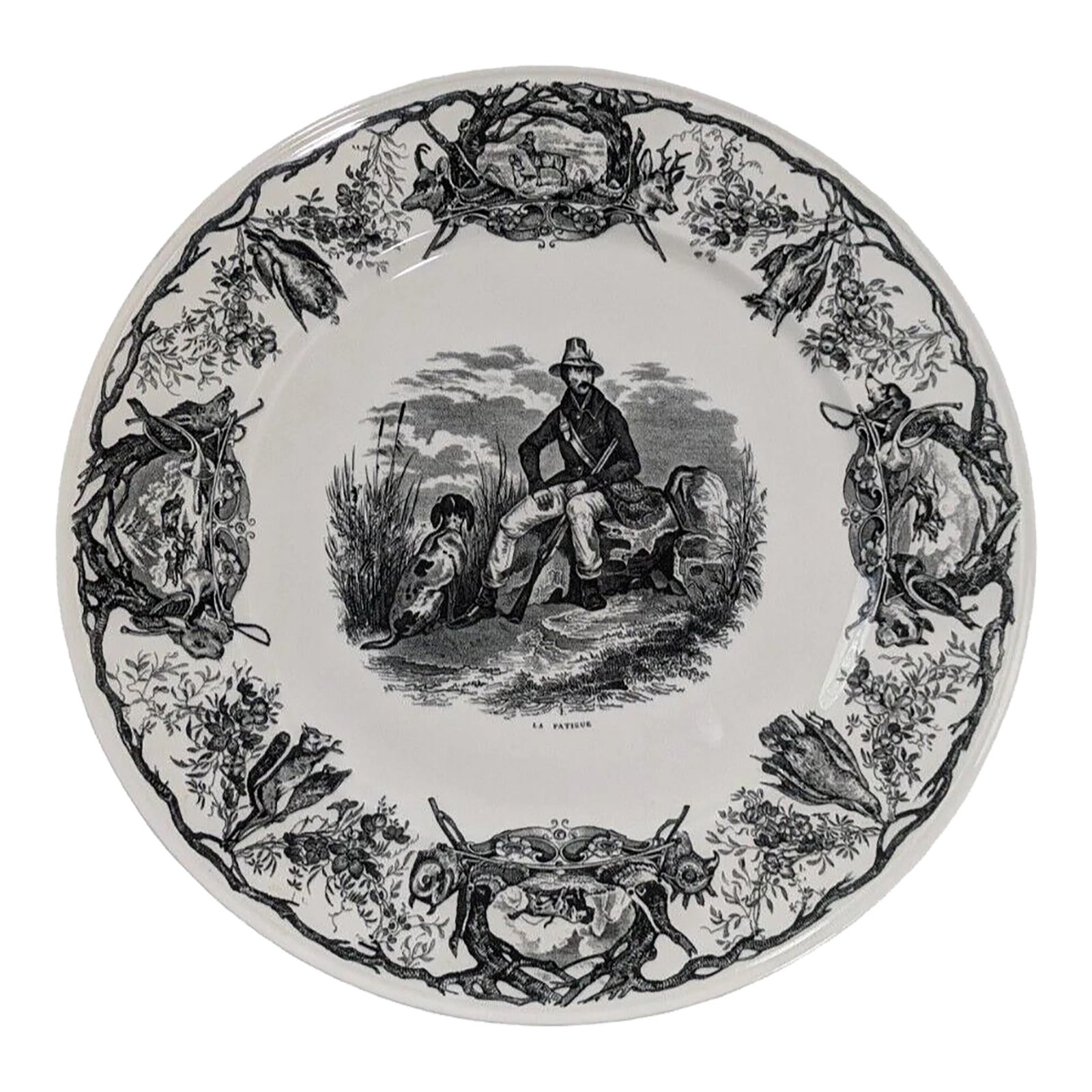 Mid 20th Century Villeroy & Boch La Chasse La Fatigue Dinner Plate ...