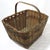Antique Rustic American Primitive Hand Woven Basket | Chairish