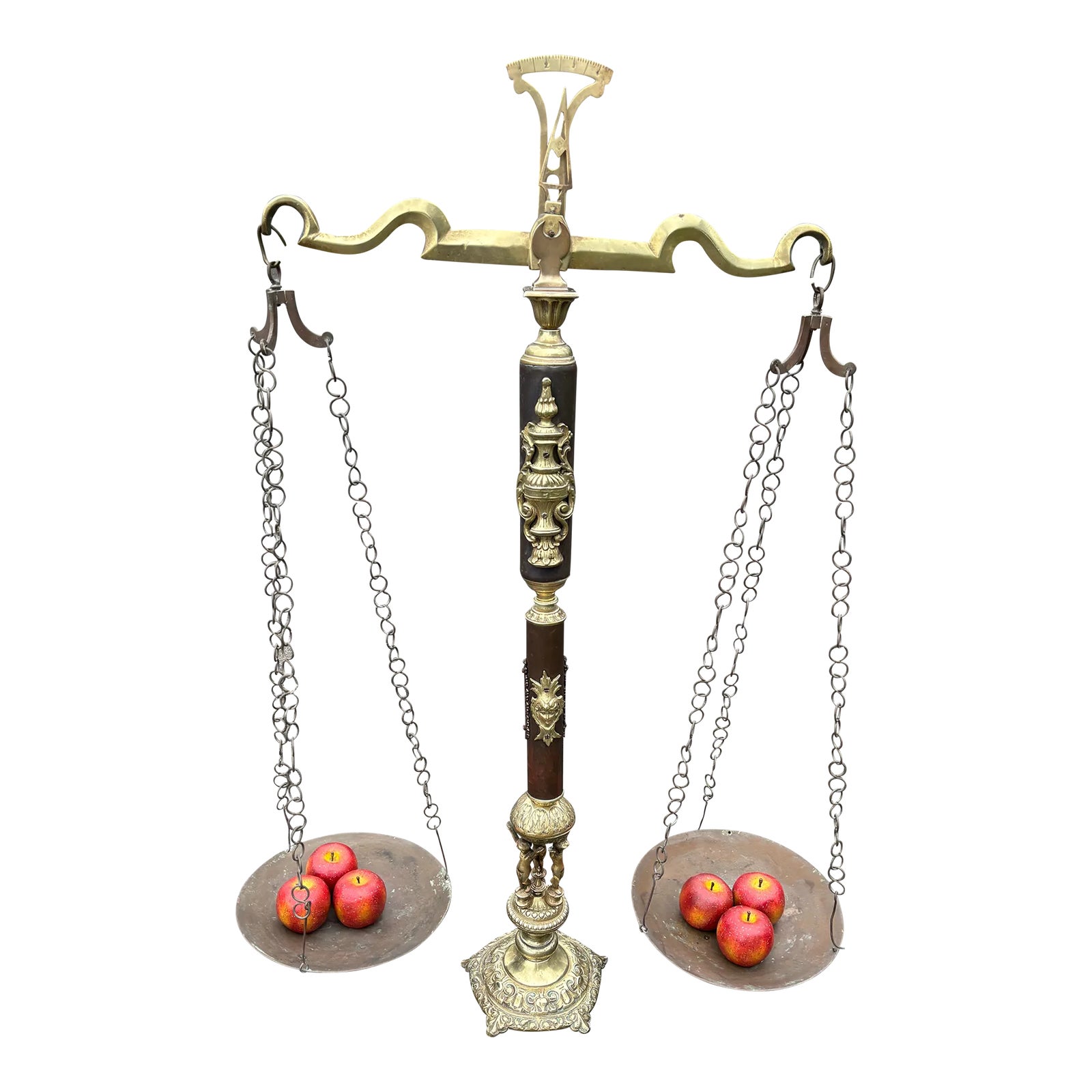 Monumental French Brass & Copper Scale, 19th Century | Chairish